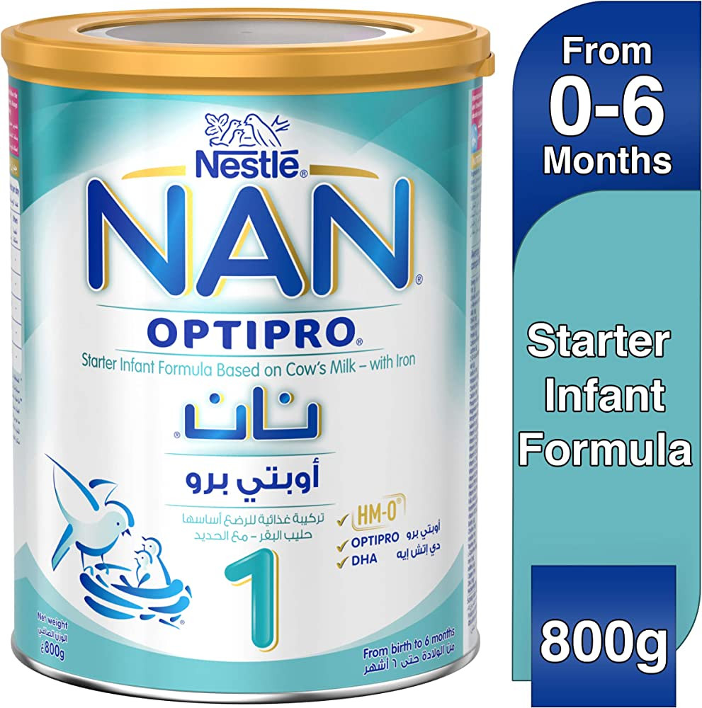 Nestle NAN 1 Optipro Baby Milk Infant Formula (0 to 6 month) - 800g (U.A.E)